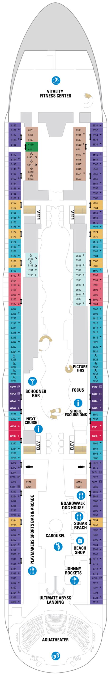 Oasis Of The Seas Deck Plan Deck 12 Rol Cruise