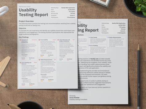 a usability testing report from real users for your application upwork