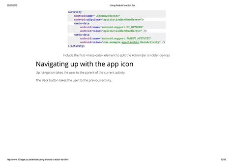 Using Androids Action Bar Pdf