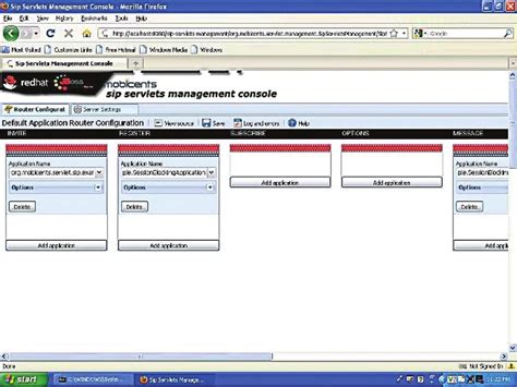 the trigger point using the sip servlets management console download
