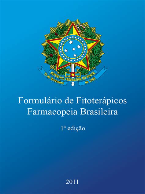 Formulario De Fitoterapicos Da Farmacopeia Brasileira Pdf