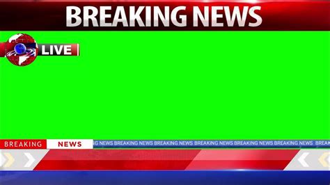 Breaking News Live Frame Template Complete News Tickers Setup Green