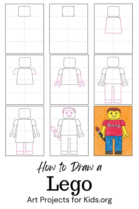 Learn How To Draw A Lego With An Easy Step By Step Pdf Tutorial