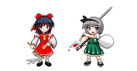 ドット絵 東方ドット その1（詰め合わせ） ちゃんぽんのマンガ 因幡てゐ 東方 八意永琳 Pixiv