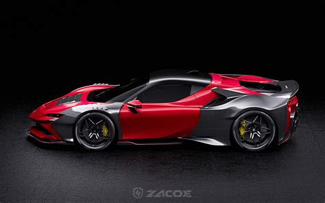 Ferrari Sf90 Lightning Carbon Fiber Wide Body Zacoe