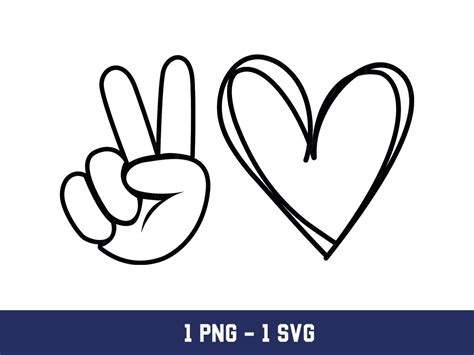 Peace Love Pngpeace Love Svg Etsy