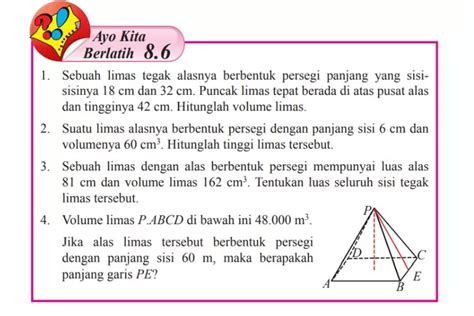 Kunci Jawaban Matematika K13 Kelas 8 Bab 8 Halaman 188 189 190 Ayo