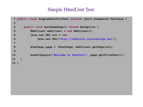 Ppt Testing Web Applications With Htmlunit And Dbunit Powerpoint