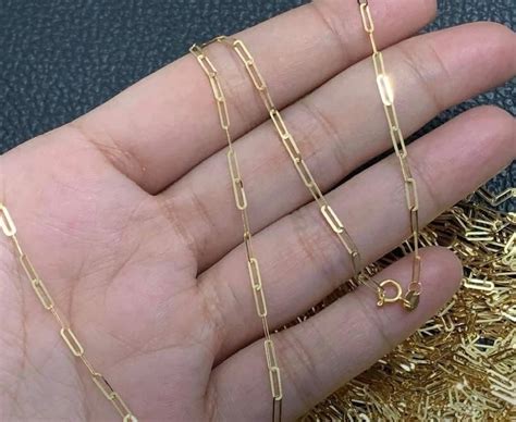 The Modern Essential 18k Gold Paperclip Necklace Dream Skin And Gold