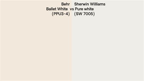 Behr Ballet White Ppu3 4 Vs Sherwin Williams Pure White Sw 7005