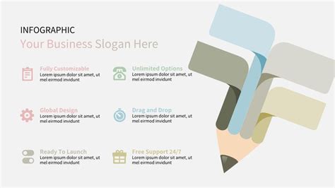 Pencil With Several Different Colored Lines Google Slide Theme And Powerpoint Template Slidedocs