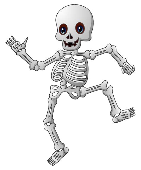 Cute Esqueleto De Dibujos Animados Vector Premium