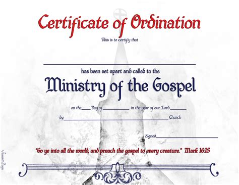Ordination Certificate Templates Sampletemplatemyid