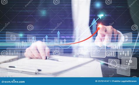 Business People Analyze Business Growth Graphs To Formulate