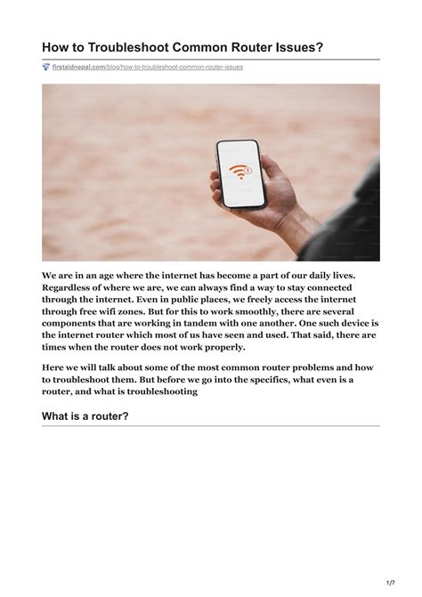 How To Troubleshoot Common Router Issue By First Aid Nepal Issuu