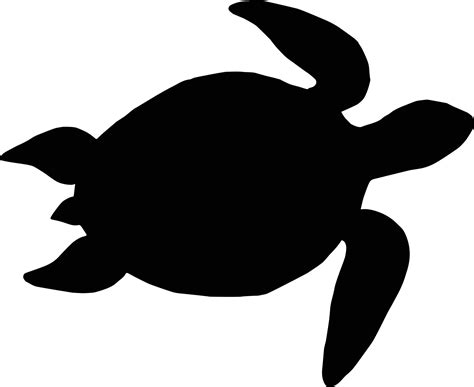 Vector Hand Drawn Turtle Silhouette 12880468 Vector Art At Vecteezy