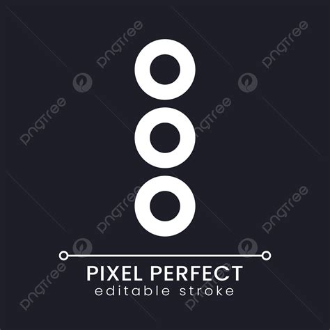 Pixelperfect White Linear Ui Icon For Dark Theme Featuring An Ellipsis