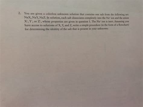 Solved 1 Substances X Y And Z Can All Act As Oxidizing