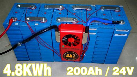 4 8KWh 200Ah 24V Battery LiFePO4 System With BMS 200A YouTube