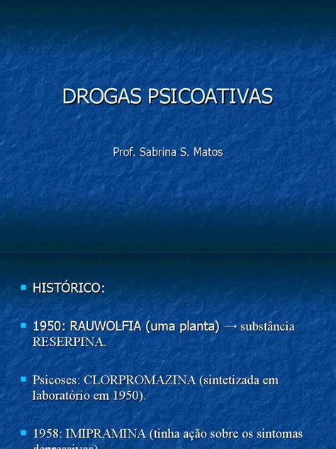 Drogas Psicoativas Pdf Antipsicótico Neuropsicologia