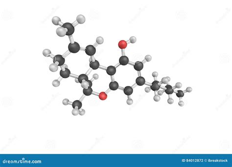 3d Structure Of Tetrahydrocannabinol Thc The Principal Psycho Stock