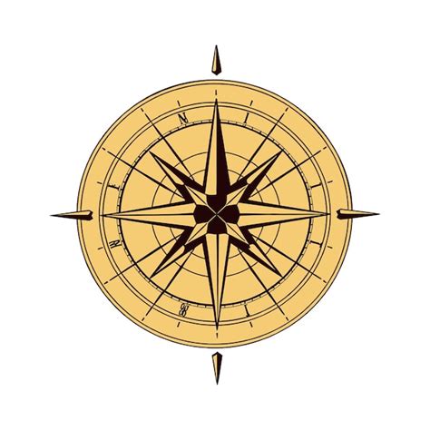 Classic Nautical Compass Design Premium Ai Generated Vector