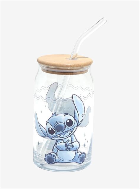 Disney Stitch Portrait Glass Travel Cup Hot Topic In 2024 Lilo And