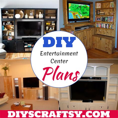 10 Diy Entertainment Center Plans For Living Rooms Diyscraftsy