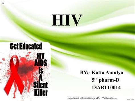 Pathophysiology Of Hiv Aids Ppt