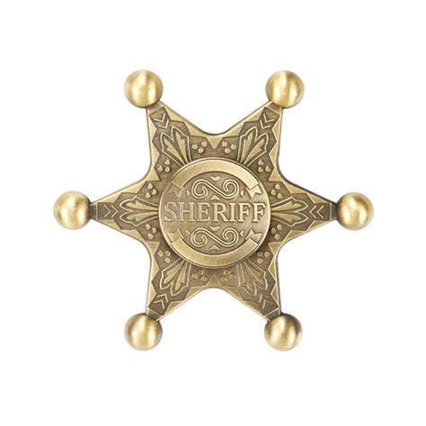 Sheriff Badge Metallic Fidget Spinner Planet X Online Toy Store