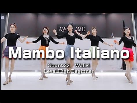 DEMO Mambo Italiano Line Dance 맘보 이탈리아노 라인댄스 YouTube