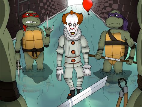 Tmnt Vs Pennywise Summer 2022 Doodle Project By Clinteast On Deviantart