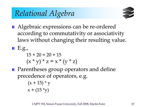 ppt database systems i relational algebra powerpoint presentation