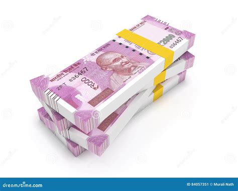 New Indian Currency 2000 Rupees Stock Illustration Illustration Of
