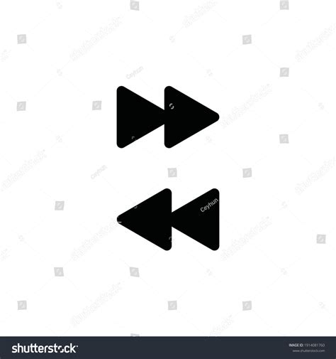 rewind fast forward button vector icons stock vector royalty free
