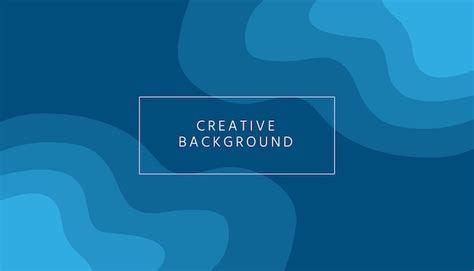 크리 에이 티브 파도 파란색 배경 프리미엄 벡터