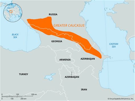 Map Of Europe Caucasus Mountains Corina Charmaine