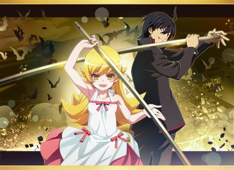 Araragi Koyomi Bakemonogatari Loli Male Monogatari Series Nyoronyoro
