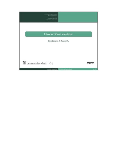 Pdf De Programación Ssoo Introducción Al Simulador