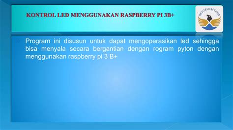 Pemrograman Python Untuk Menghidupkan 2 Led Ppt