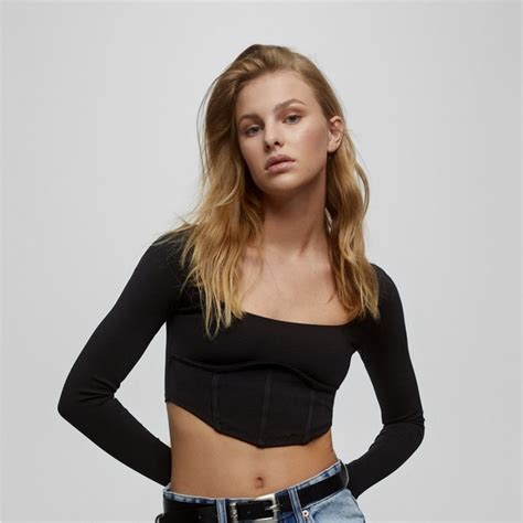 Pullandbear Tops Pull And Bear Corset Cropped Top Poshmark