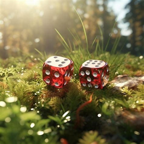 Premium Photo 3d Rendered Shiny Dice In Nature
