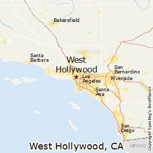 West Hollywood California Map Park Houston Map