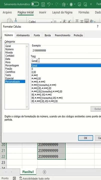 Formatação Automática De Números De Telefone No Excel Shorts Youtube