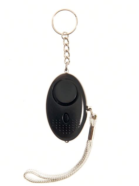 1pc 140db Emergency Self Defense Security Alarm Keychain With Led Light