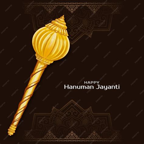 Счастливого Хануман Джаянти Индийский исторический фестиваль священный фон Бесплатный вектор