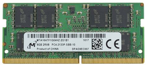 Pamięć Ram Micron Ddr4 8gb Pc4 2133p 2133mhz Sodimm Mta16atf1g64hz