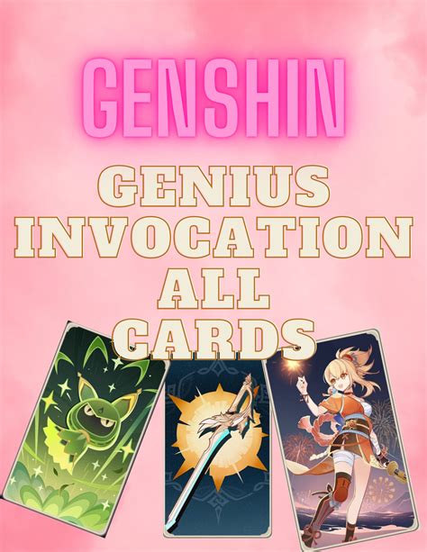 Genius Invocation All Tcg Cards Etsy