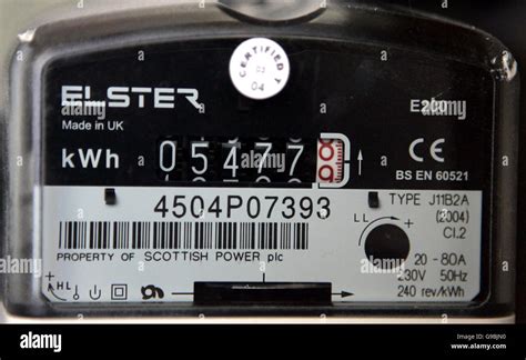 Scottish Power Electricity Meter On The Day The Power Company Warned