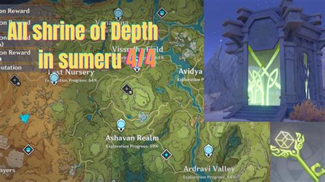 All Shrine Of Depth Locations In Sumeru Genshin Impact Youtube